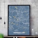 VERSAILLES France Map Poster Colors Hometown City Print Modern - Etsy