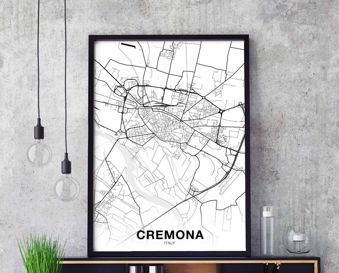 CREMONA Italy Map Poster Hometown City Print Modern Home Decor Office ...