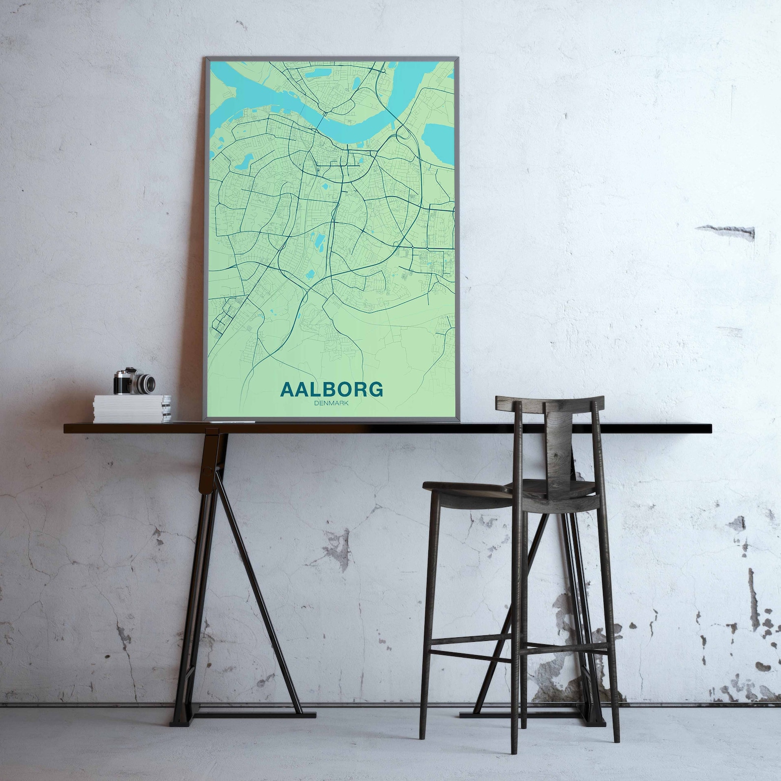 AALBORG Denmark Poster Color Hometown City Print Modern Home - Etsy