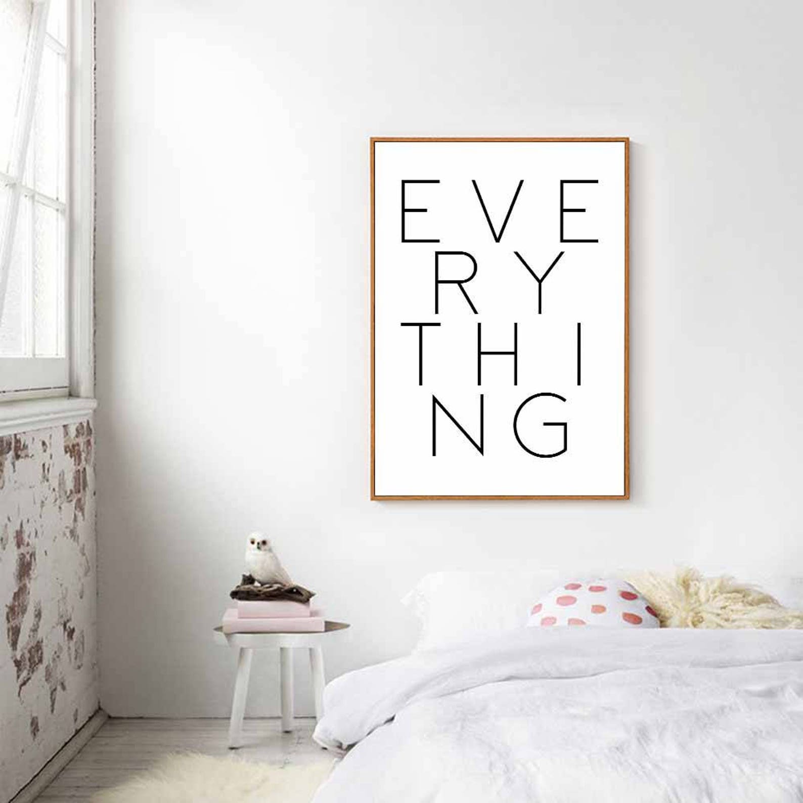 Everything Poster Black White Wall Decor Design Modern Motto - Etsy