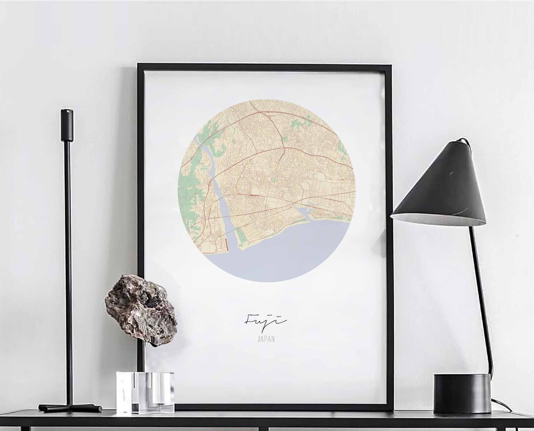 FUJI Giappone mappa poster decorazione moderna minimal nordico casa da ...