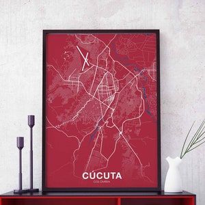 CUCUTA Colombia Poster Color Hometown City Print Modern Home Decor ...