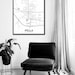 PELLA Iowa IA USA Map Poster Black White Hometown City Print Modern ...