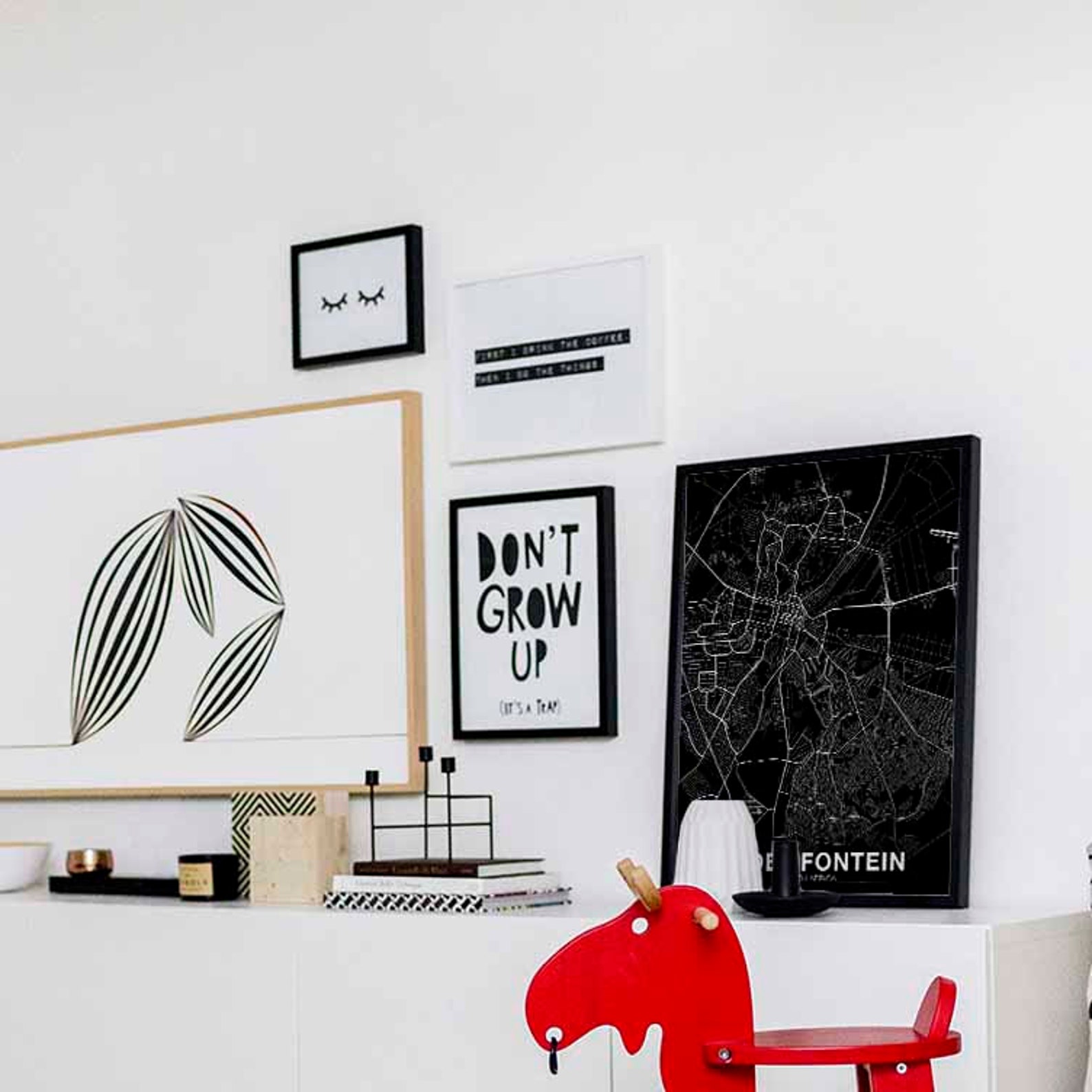 BLOEMFONTEIN South Africa Map Poster Black White Hometown City | Etsy