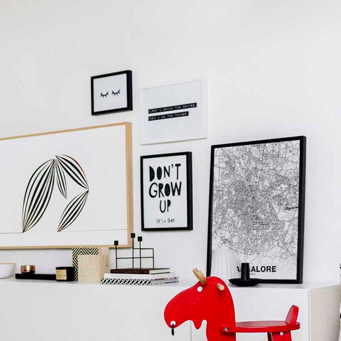 BANGALORE India Map Poster Hometown City Print Modern Home Decor Office ...