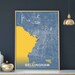 BELLINGHAM Washington WA US Map Poster Color Hometown City Print Modern ...
