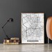 EINDHOVEN NETHERLANDS Map Poster Hometown City Print Modern - Etsy