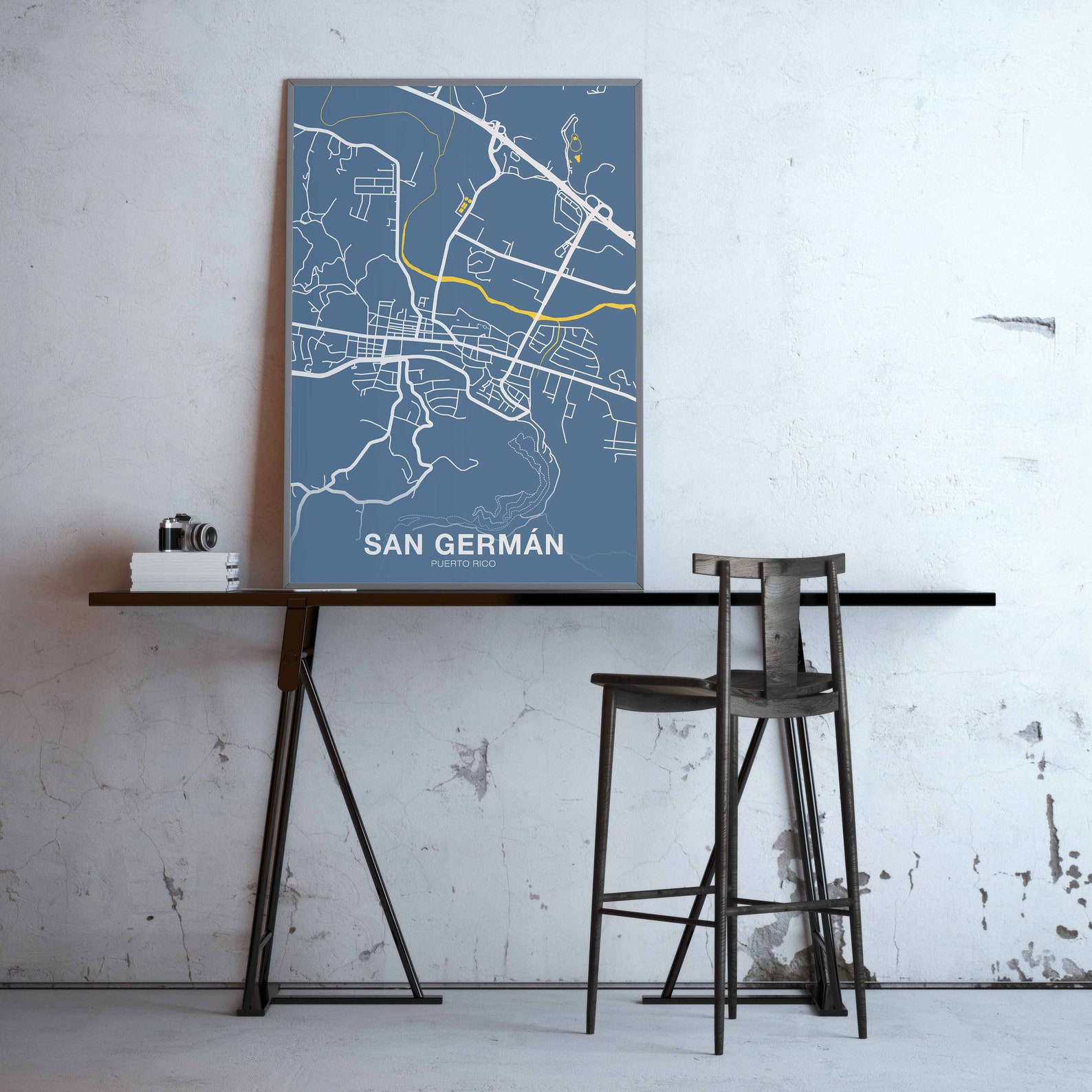 SAN GERMAN Puerto Rico PR Map Poster Color Hometown City Print - Etsy