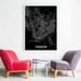 YANGON Myanmar Rangoon Burma Map Poster Black White Hometown - Etsy