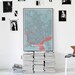 RANGOON Myanmar Map Poster Black White Hometown City Print Modern Home ...