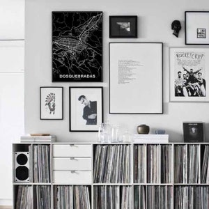 DOSQUEBRADAS Colombia Map Poster Black White Hometown City Print Modern ...