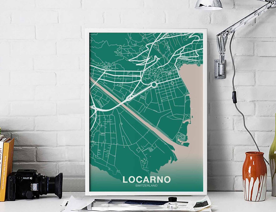 LOCARNO Switzerland Poster Color Hometown City Print Modern Home Decor ...