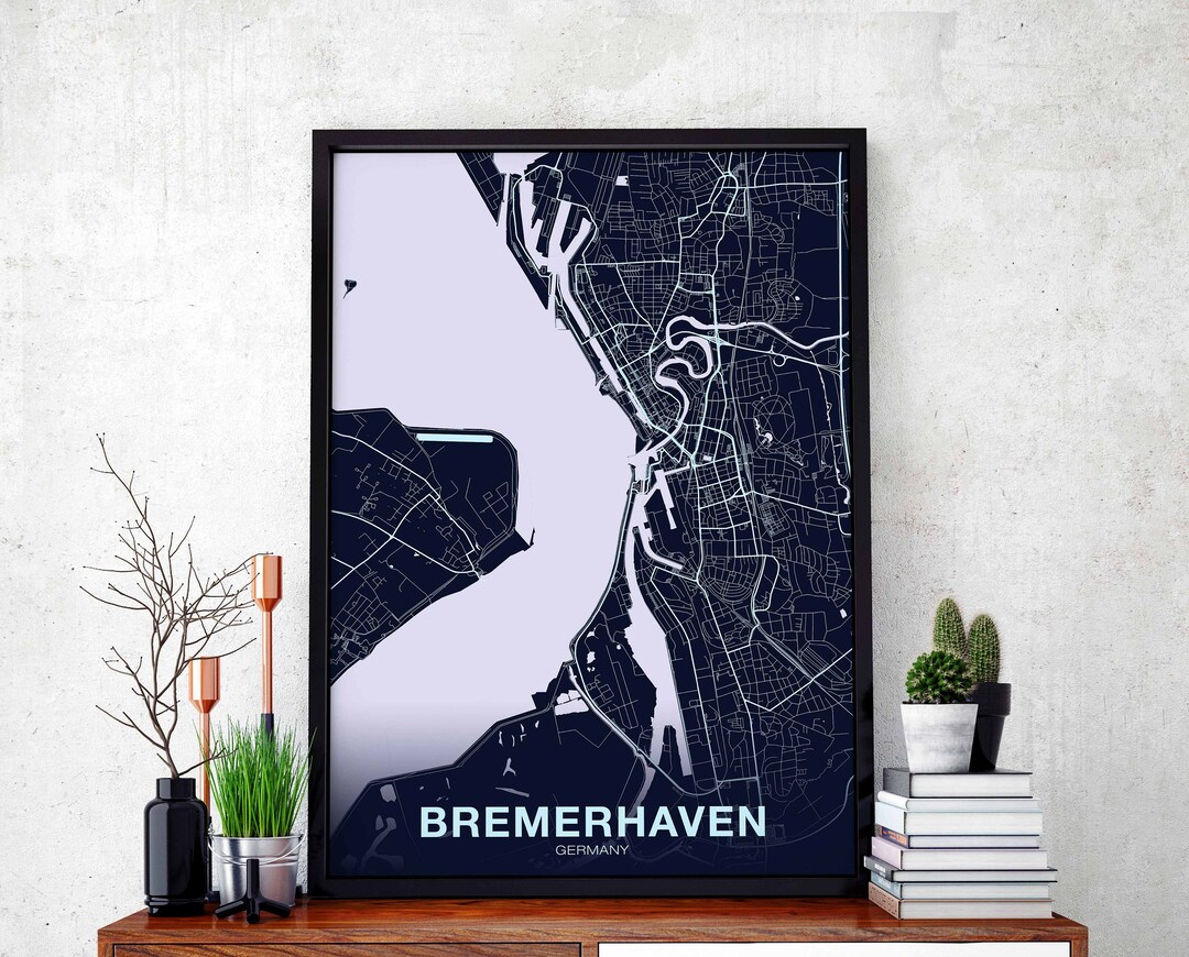 BREMERHAVEN Germany Poster Color Hometown City Print Modern Home Decor ...
