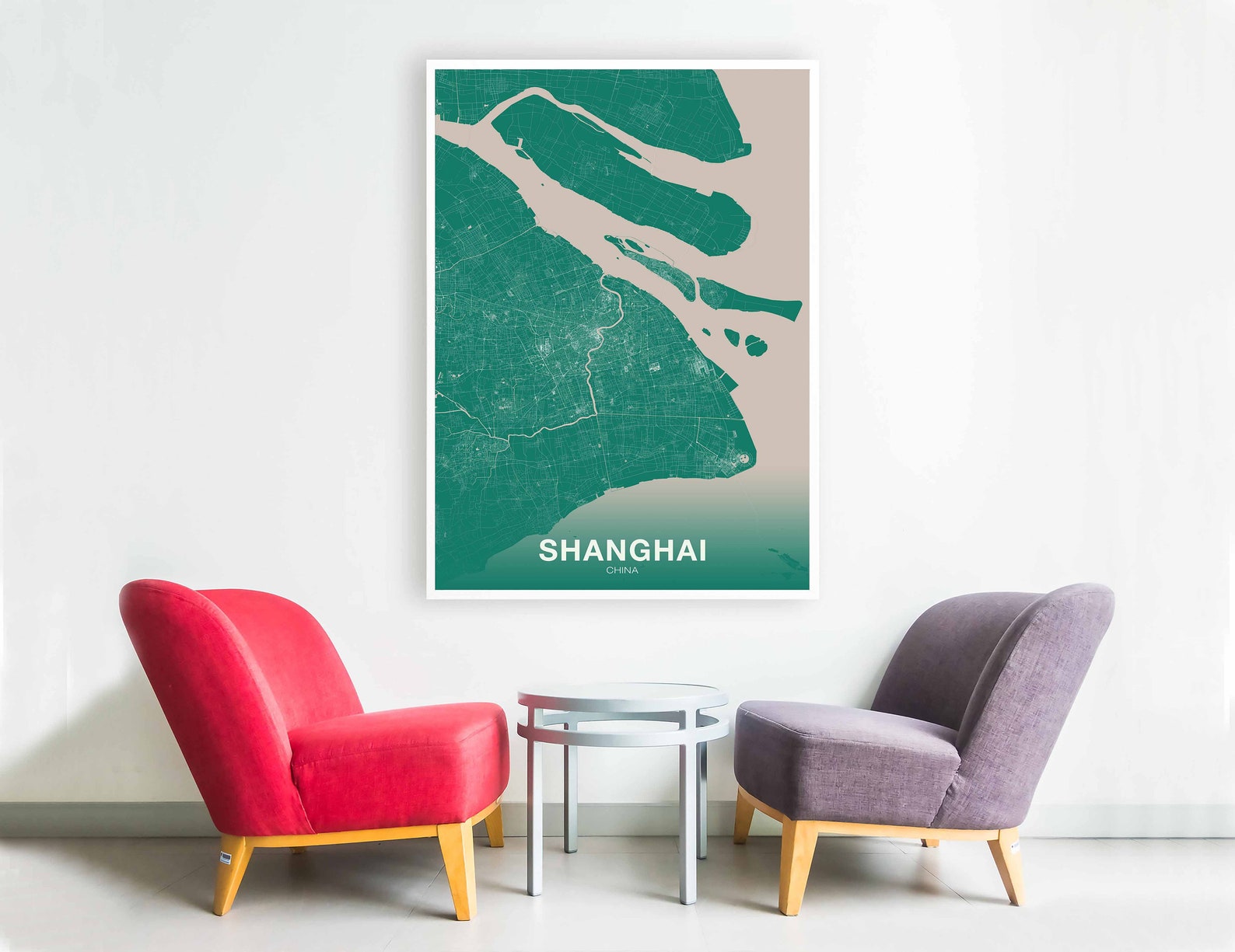 SHANGHAI China Poster Color Hometown City Print Modern Home Decor ...