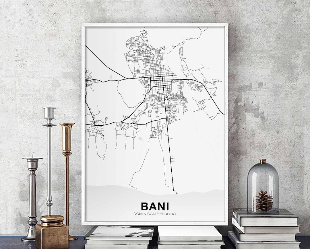 Póster con mapa de República Dominicana de BANI, impresión de ciudad ...