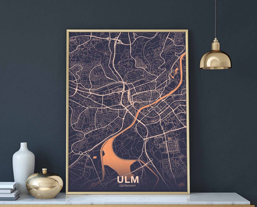 ULM Germany Poster Color Hometown City Print Modern Home Decor Office ...
