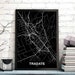 TRADATE Italy Map Poster Black White Hometown City Print - Etsy