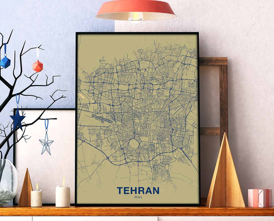 TEHRAN Iran Poster Color Hometown City Print Modern Home Decor Office ...
