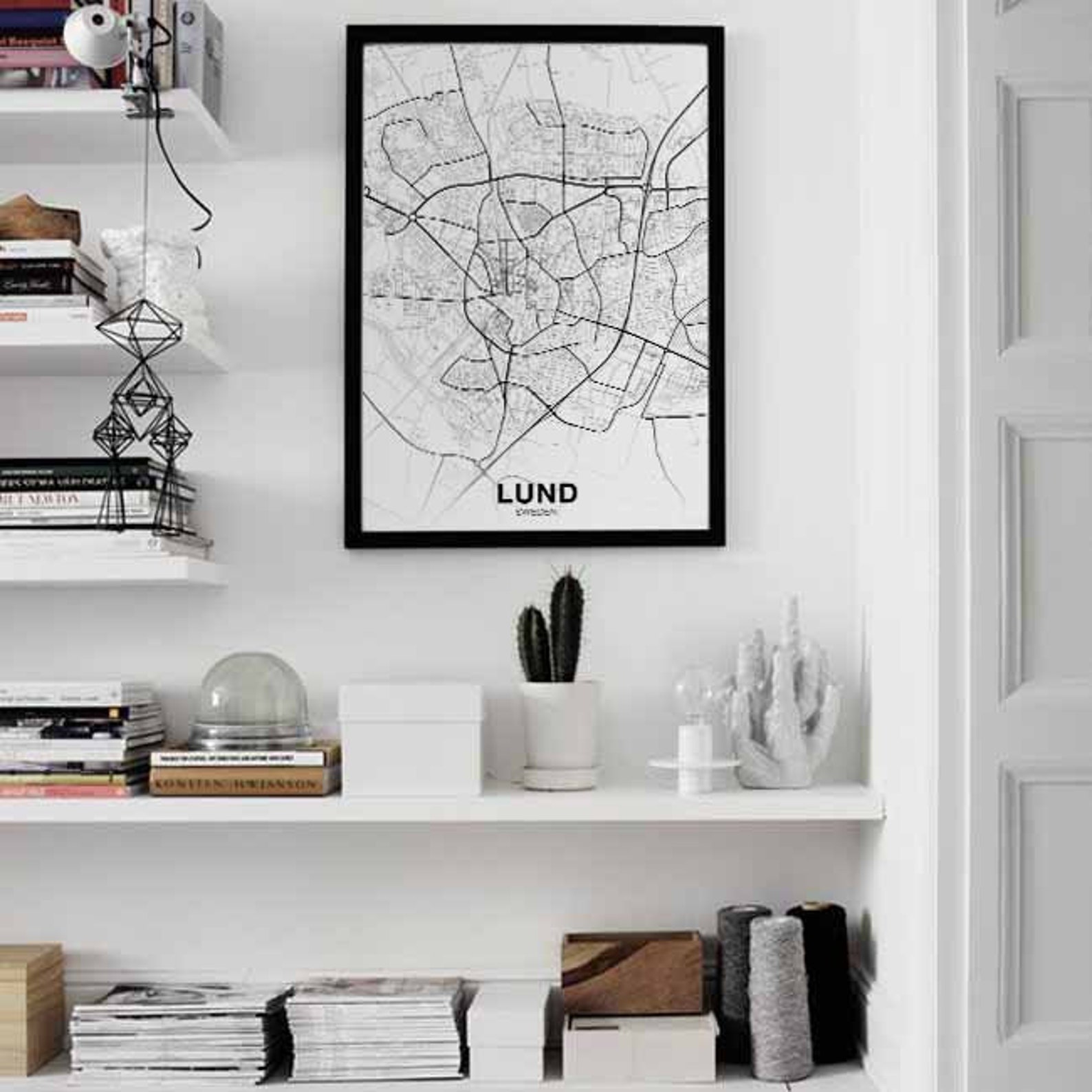 LUND Sweden Map Poster Hometown City Print Modern Home Decor Office ...