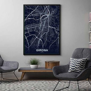 GIRONA Spain Poster Color Hometown City Print Modern Home Decor Office ...