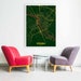 KRANJ Slovenia Map Poster Color Hometown City Print Modern Home Decor ...