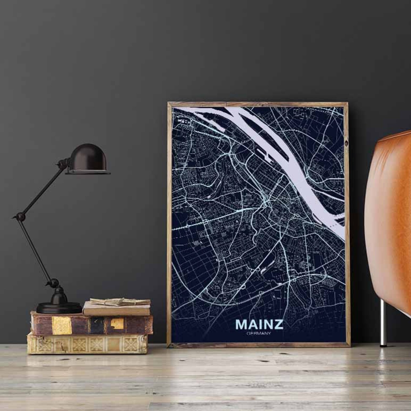 MAINZ Germany Poster Color Hometown City Print Modern Home - Etsy
