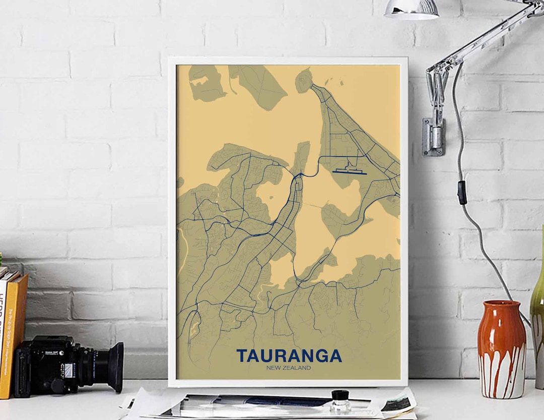 TAURANGA New Zealand Poster Color Hometown City Print Modern Home Decor ...