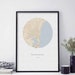 LARNACA Cyprus Map Poster Wall Decor Design Modern Minimal Nordic ...