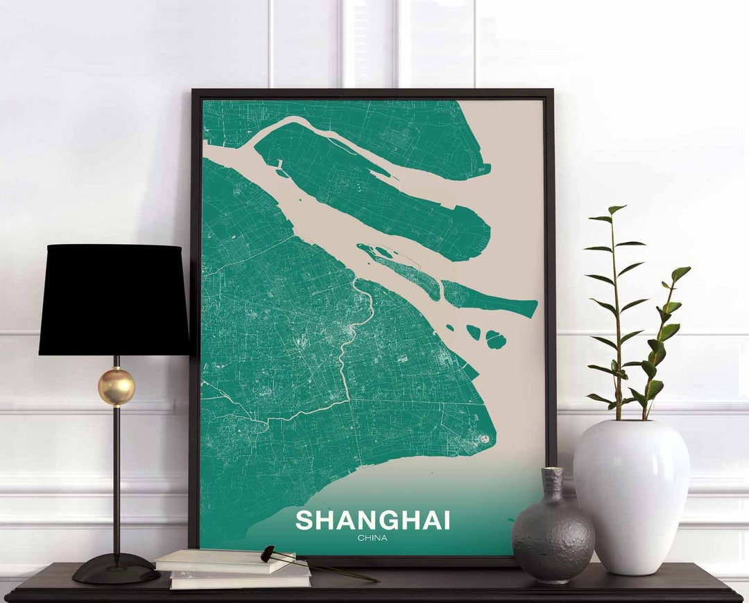 SHANGHAI China Poster Color Hometown City Print Modern Home Decor ...