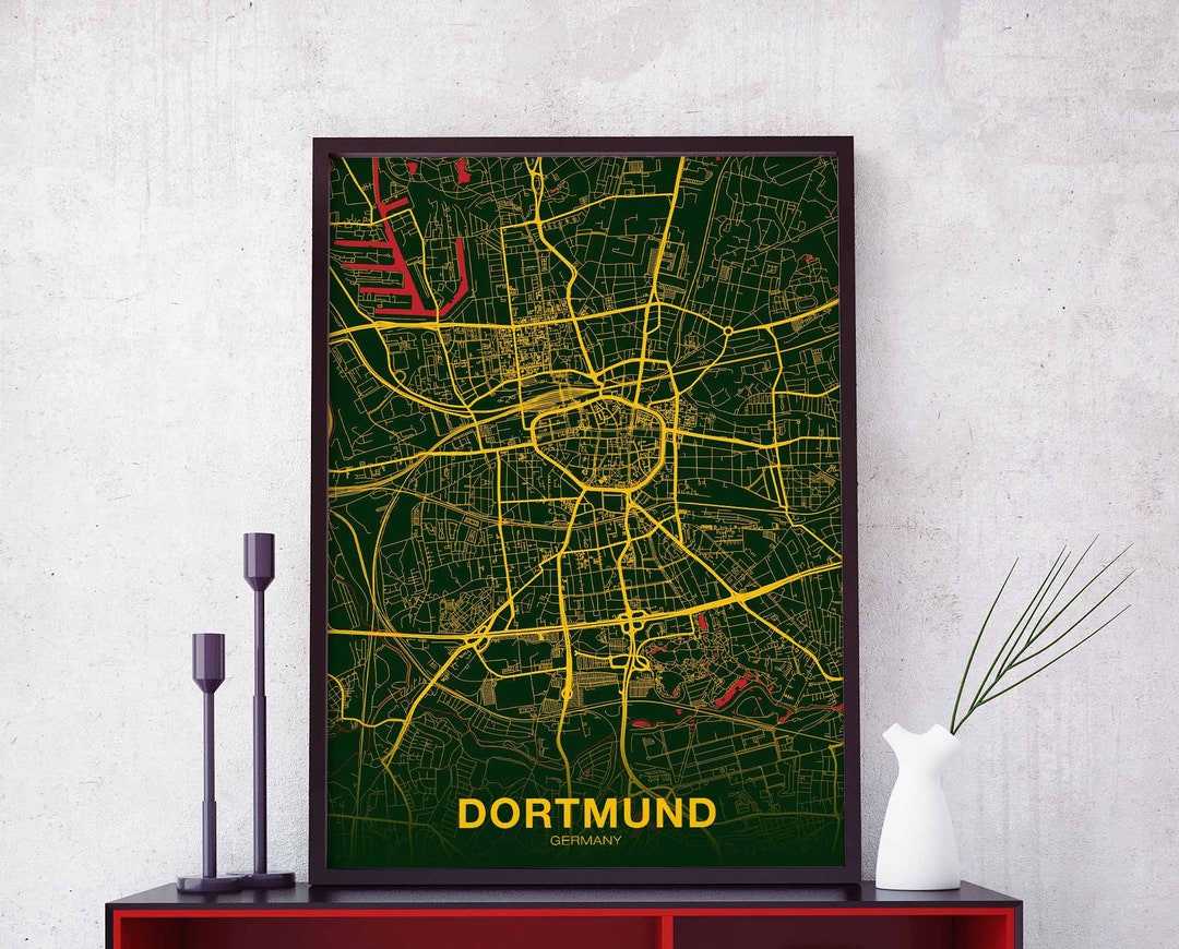 DORTMUND Germany Poster Color Hometown City Print Modern Home Decor ...