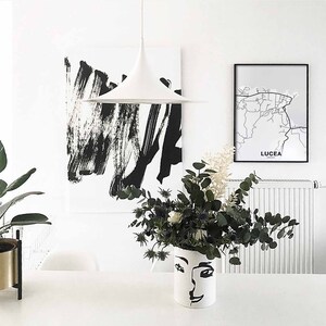 LUCEA Jamaica Map Poster Black White Hometown City Print Modern Home ...