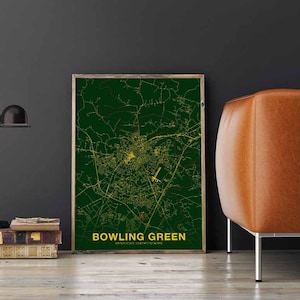 BOWLING GREEN Kentucky KY Usa Poster Color Hometown City Print Modern ...