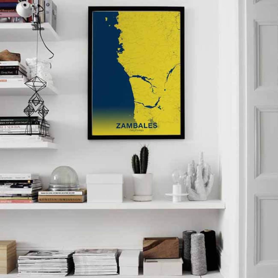 ZAMBALES Philippines Map Poster Color Hometown City Print | Etsy