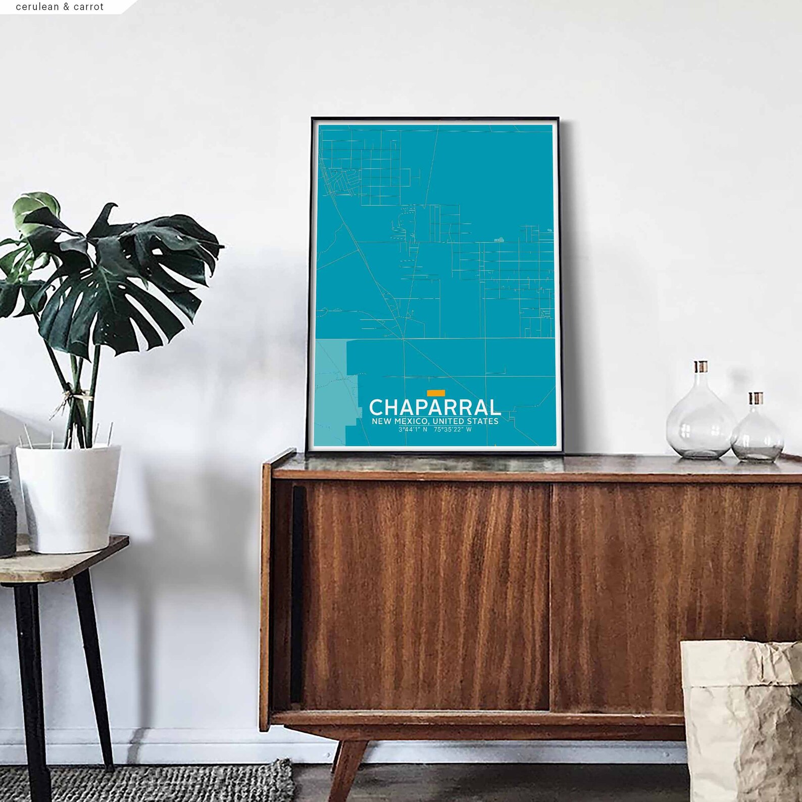 CHAPARRAL New Mexico USA Map Poster Black White Hometown City - Etsy