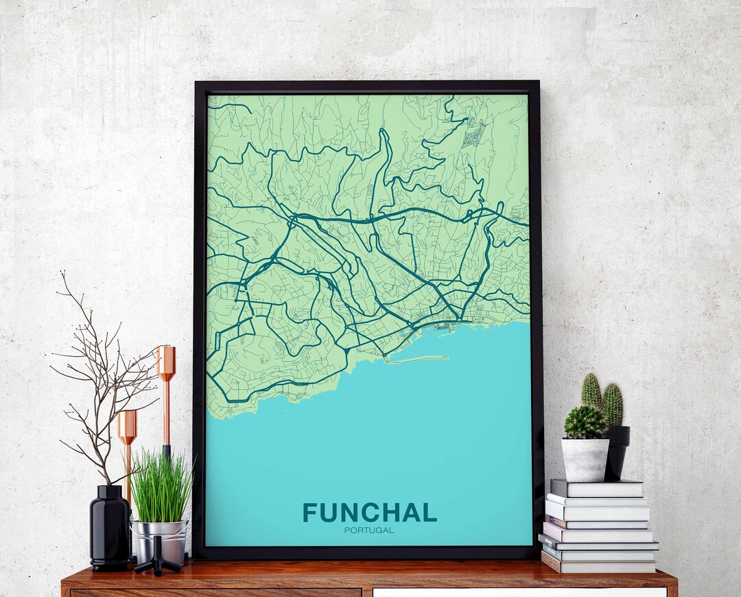 FUNCHAL Portugal Poster Color Hometown City Print Modern Home Decor ...