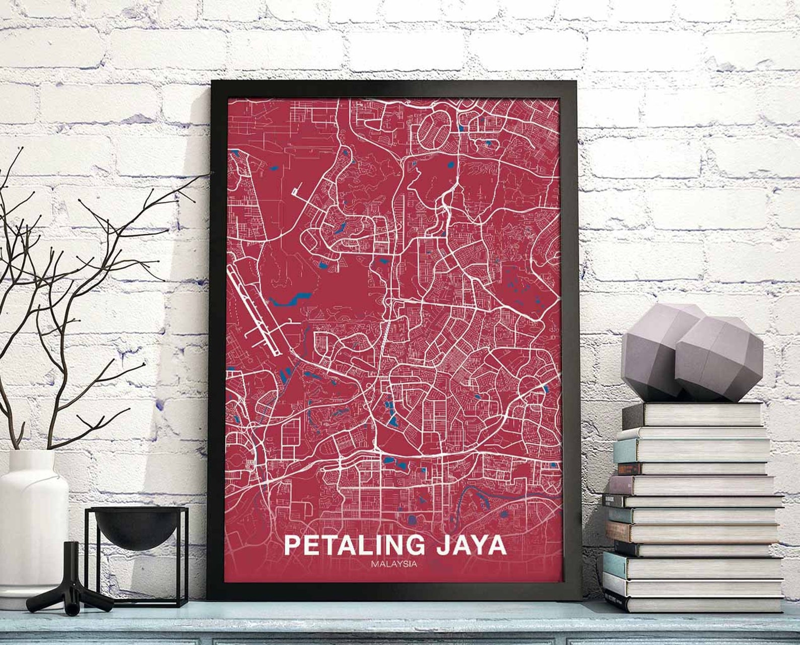 PETALING JAYA Malaysia Poster Color Hometown City Print Modern | Etsy
