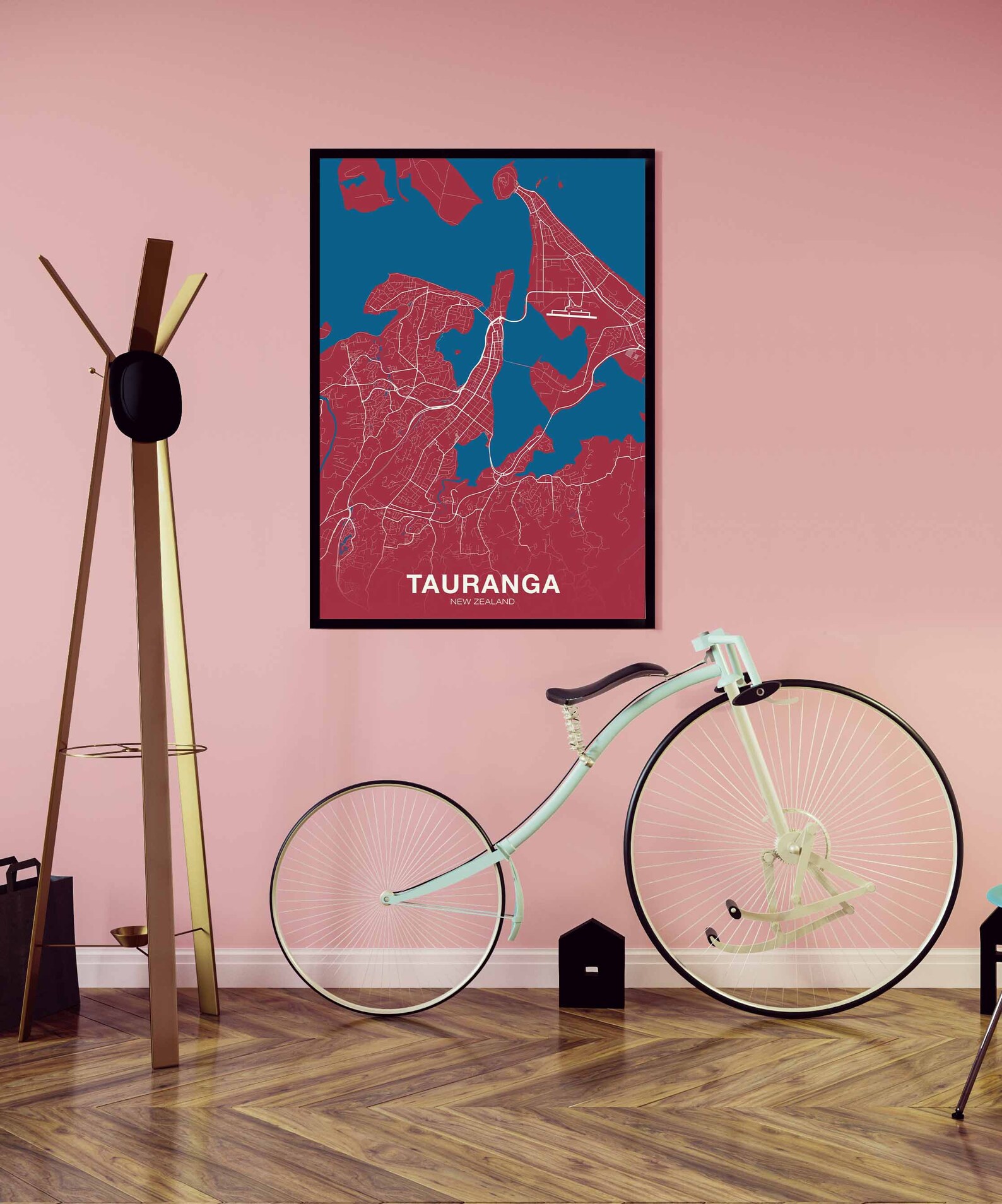 TAURANGA New Zealand Map Poster Color Hometown City Print - Etsy