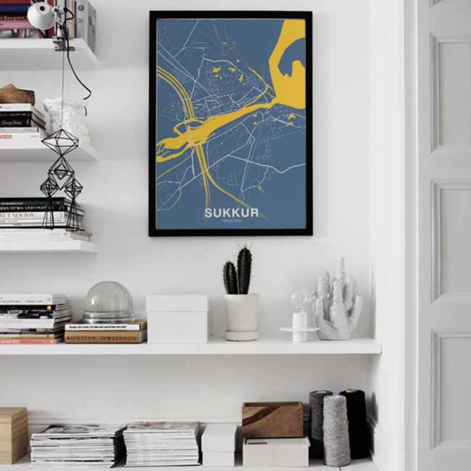 SUKKUR Pakistan Map Poster Color Hometown City Print Modern | Etsy