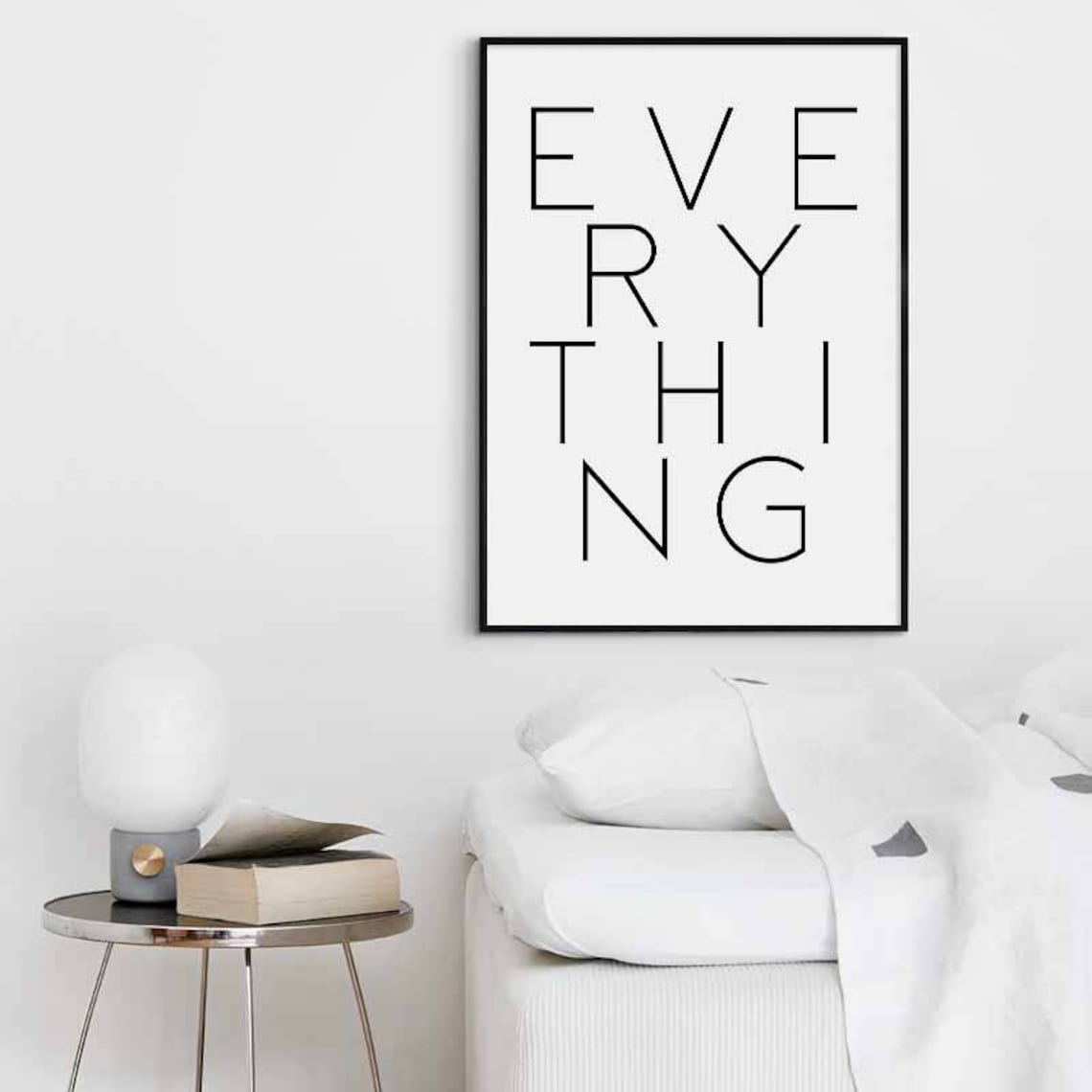 Everything Poster Black White Wall Decor Design Modern Motto - Etsy