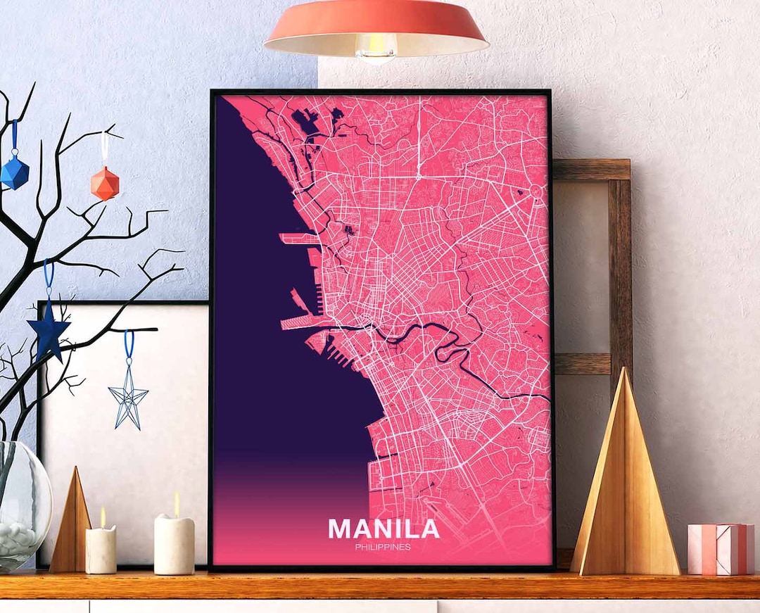 MANILA Philippines Poster Color Hometown City Print Modern Home Decor ...