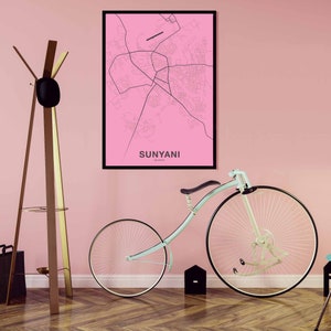 SUNYANI Ghana Poster Color Hometown City Print Modern Home Decor Office ...