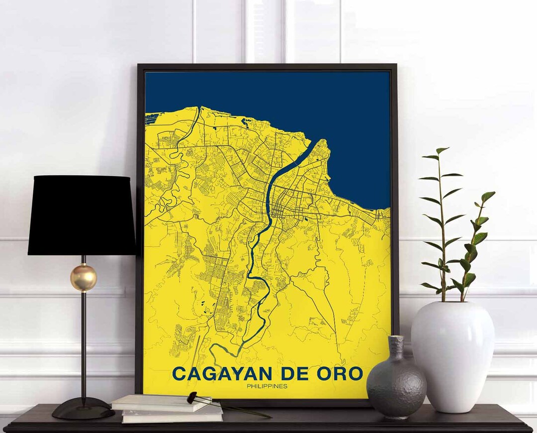 CAGAYAN DE ORO Philippines Map Poster Color Hometown City Print Modern ...