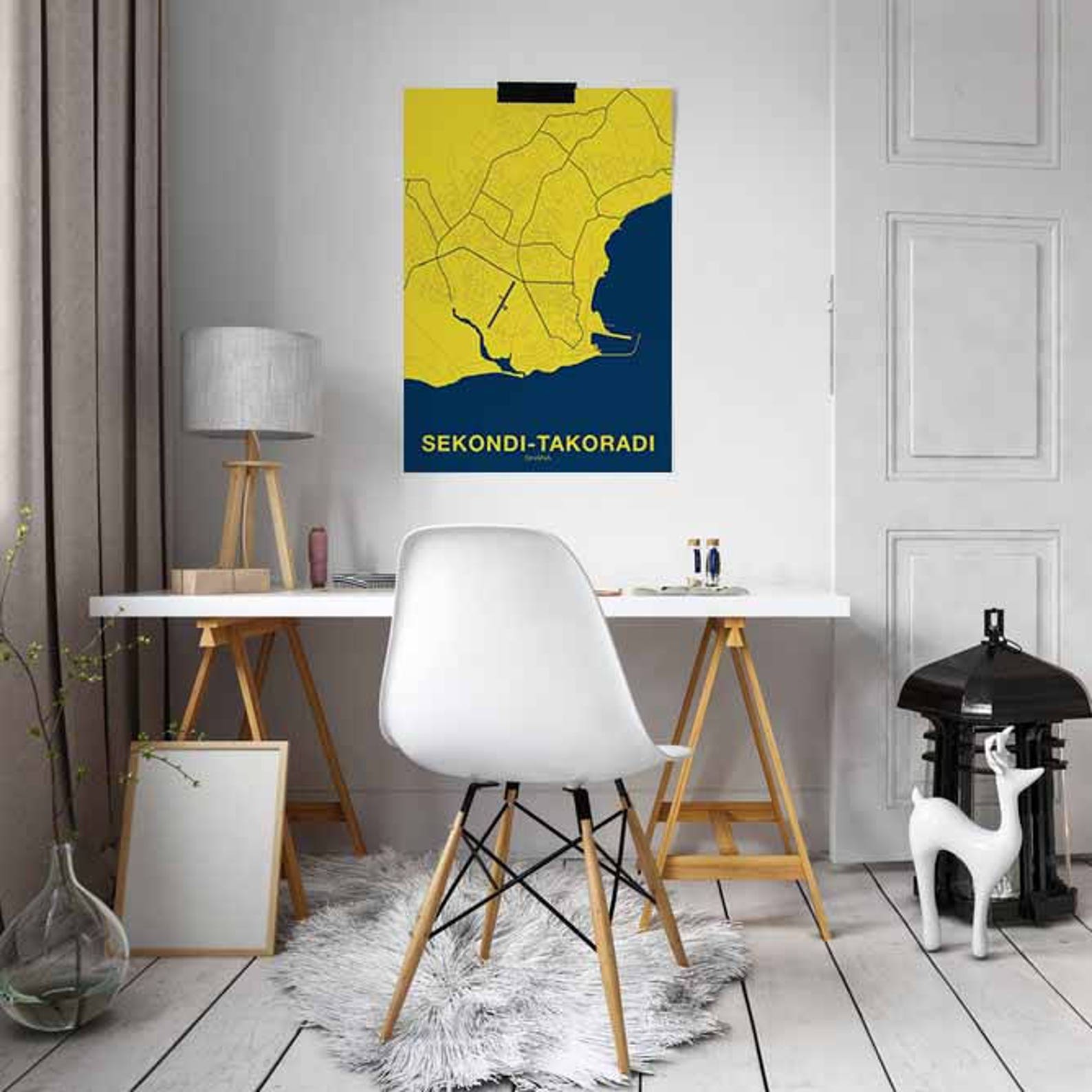SEKONDI-TAKORADI Ghana Map Poster Color Hometown City Print - Etsy