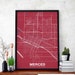 MERCED California CA USA Poster Color Hometown City Print Modern Home ...
