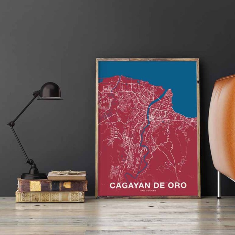 CAGAYAN DE ORO Philippines Map Poster Color Hometown City - Etsy UK