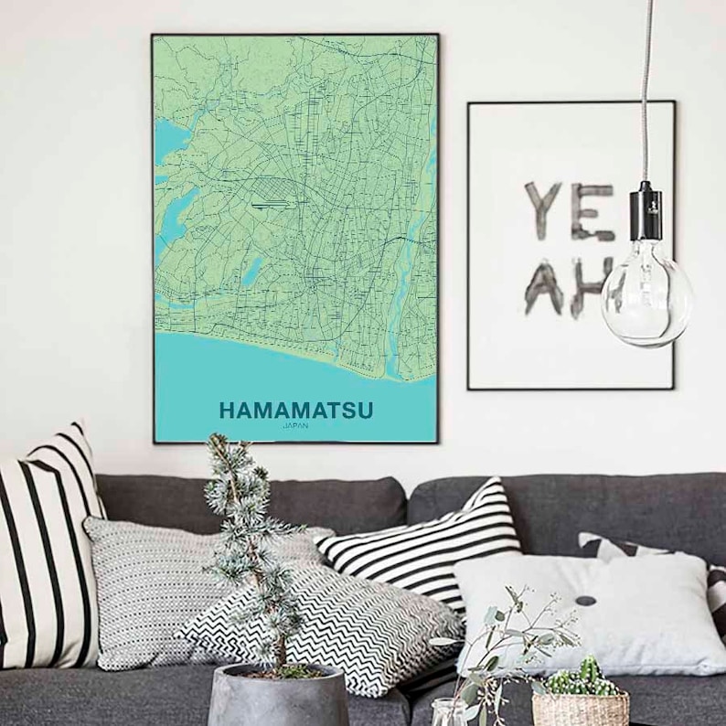 HAMAMATSU Japan Poster Color Hometown City Print Modern Home Decor ...
