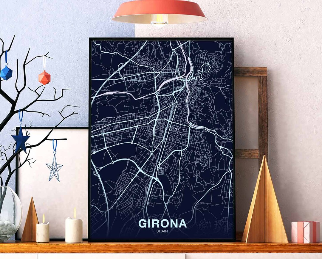 GIRONA Spain Poster Color Hometown City Print Modern Home Decor Office ...