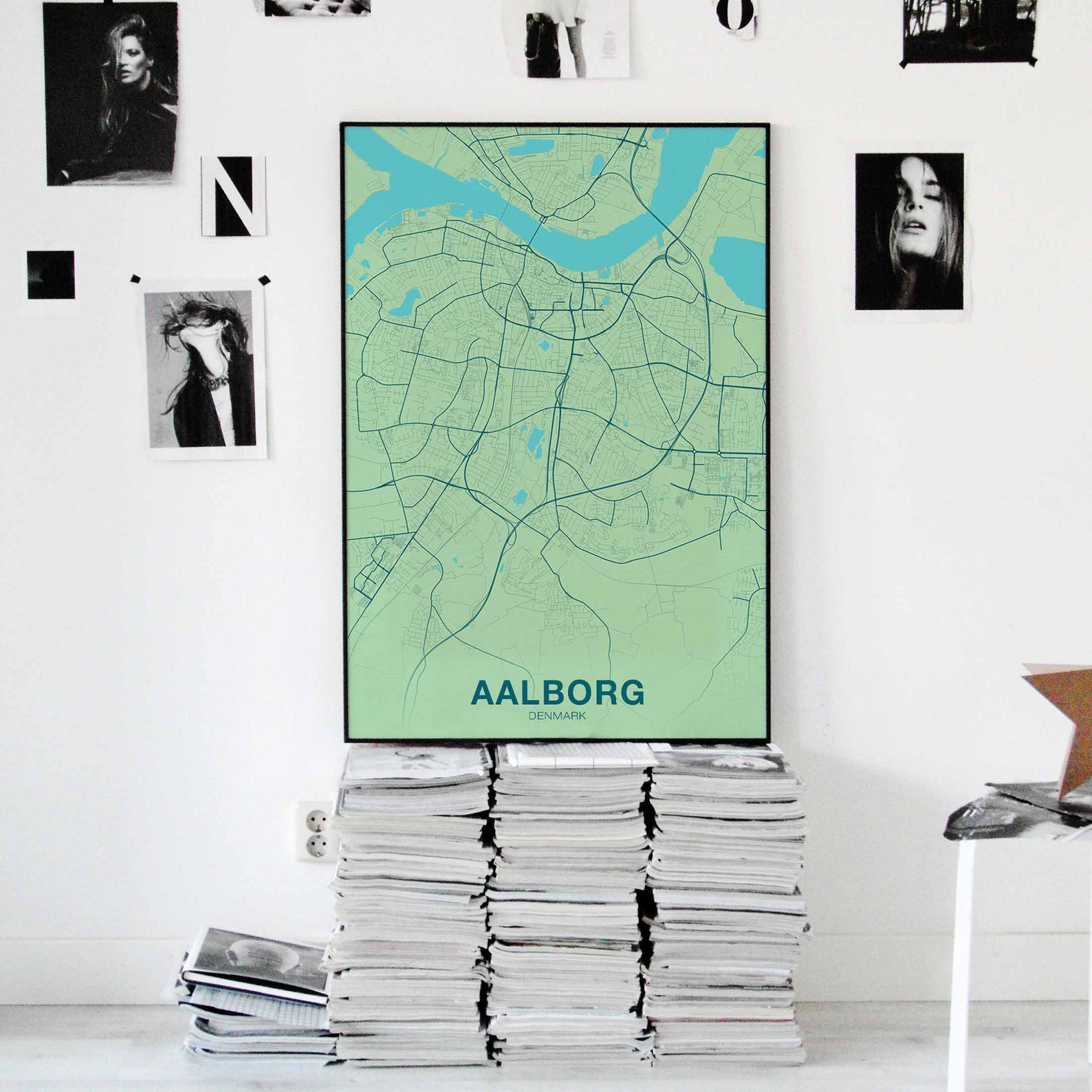 AALBORG Denmark Poster Color Hometown City Print Modern Home - Etsy