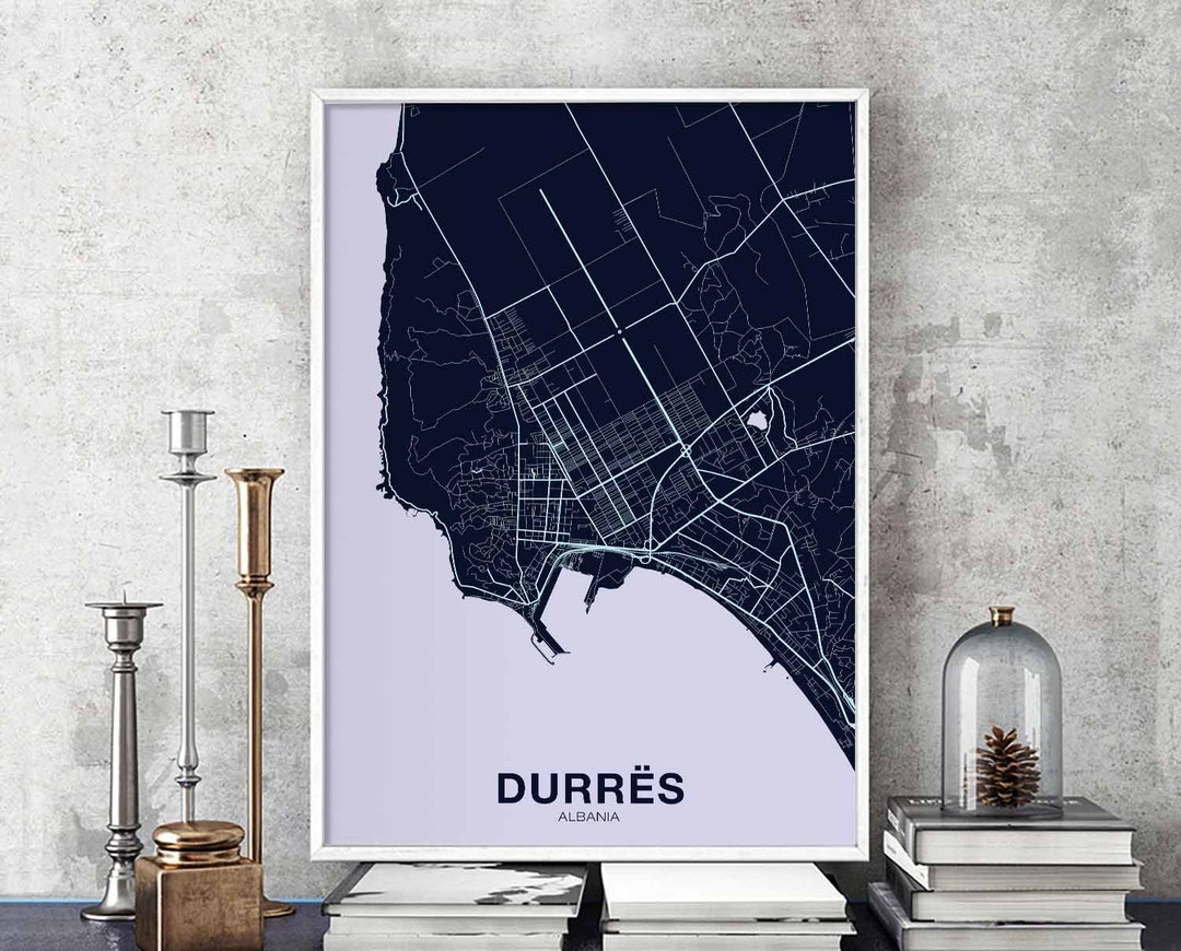 DURRES Albania Poster Color Hometown City Print Modern Home Decor ...