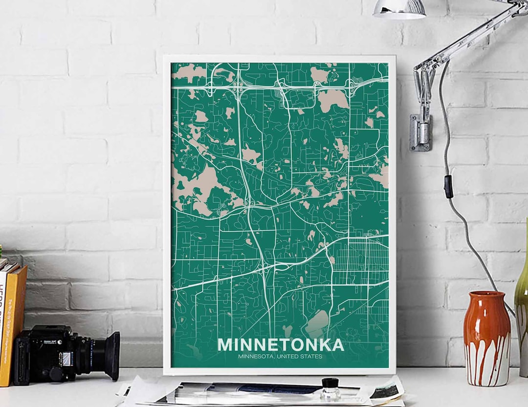 MINNETONKA Minnesota MN USA póster color Ciudad natal Imprimir ...